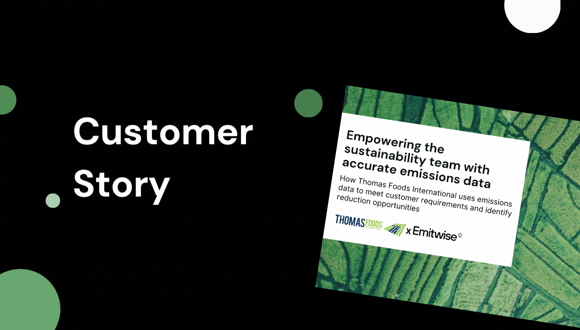 Thomas Foods' Emissions Data Strategy